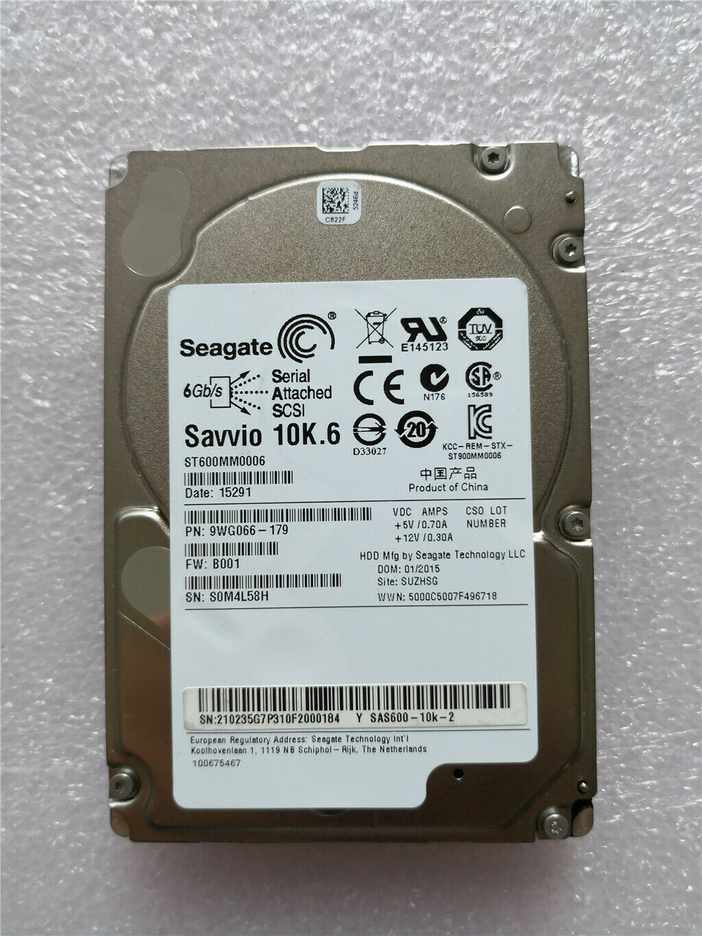Seagate ST600MM0006 600GB 10K 2.5" SAS HDD für IBM 90Y8872 90Y8873 ...